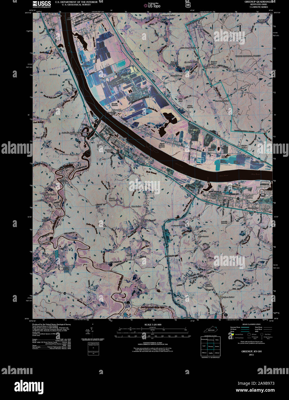 Map of greenup hi-res stock photography and images - Alamy