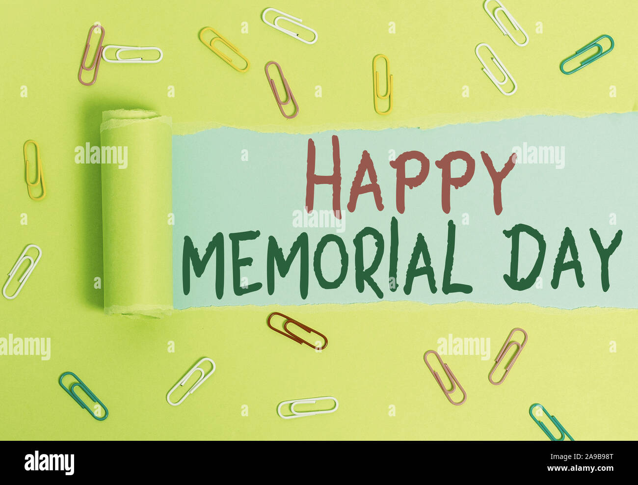Writing note showing Happy Memorial Day. Business concept for Honoring ...