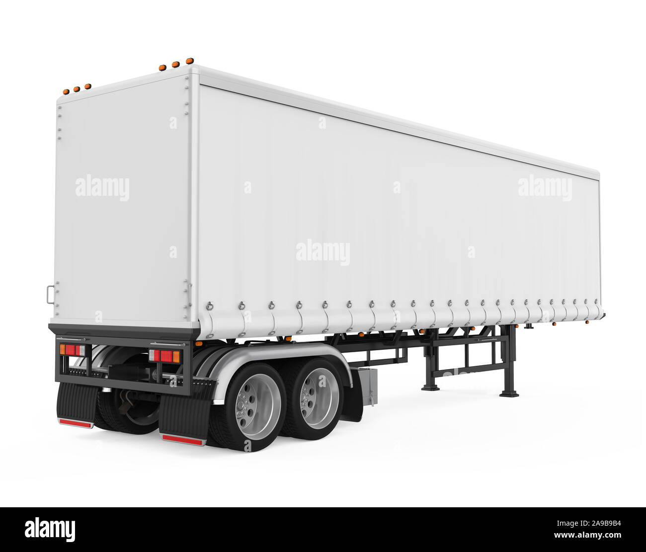 Semi-Trailer Box Isolated Stock Photo - Alamy