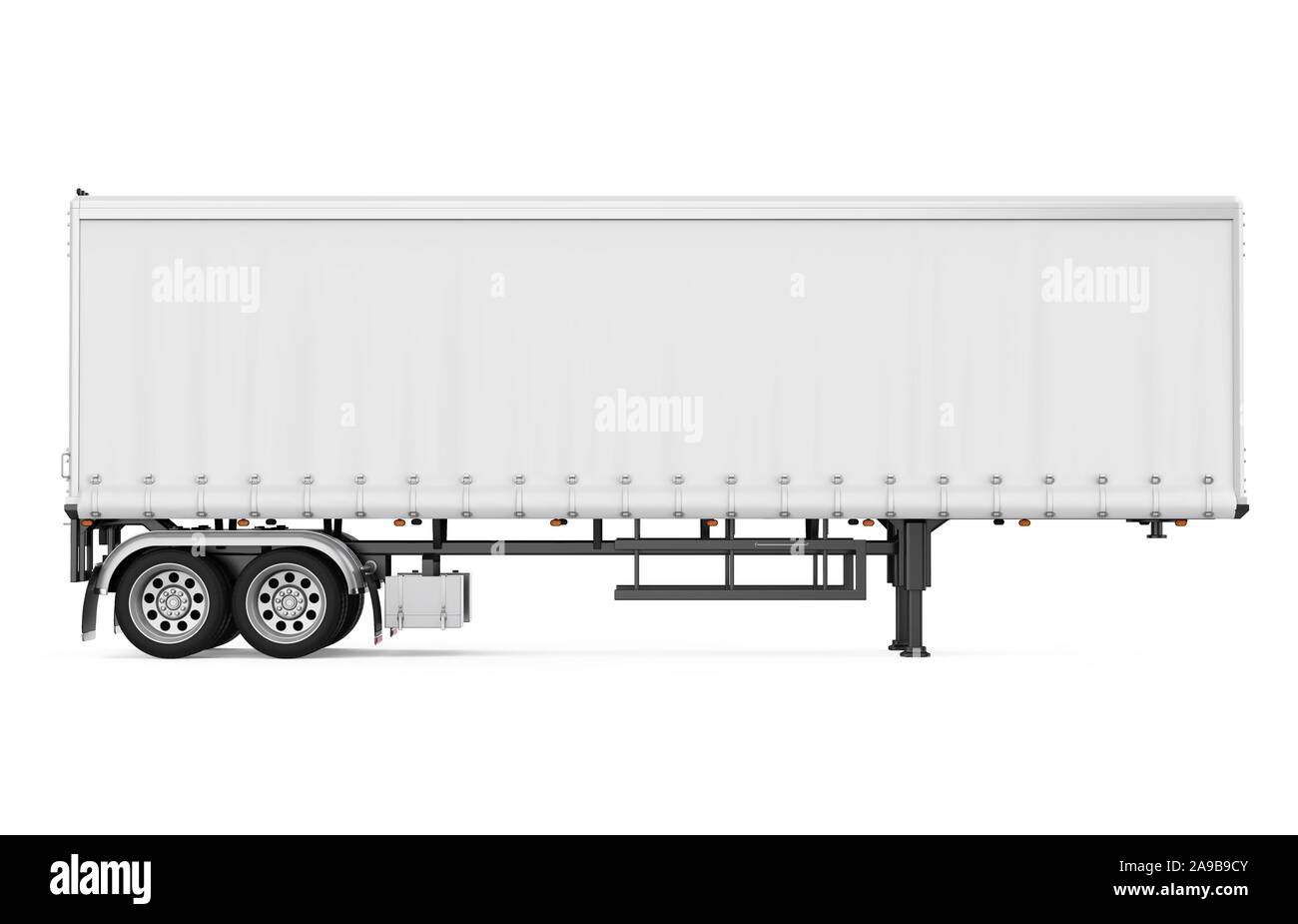 Semi-Trailer Box Isolated Stock Photo - Alamy