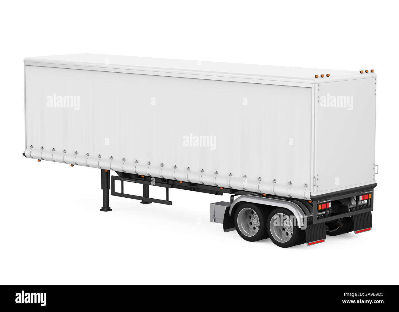 Semi Trailer Box Isolated Stock Photo Alamy