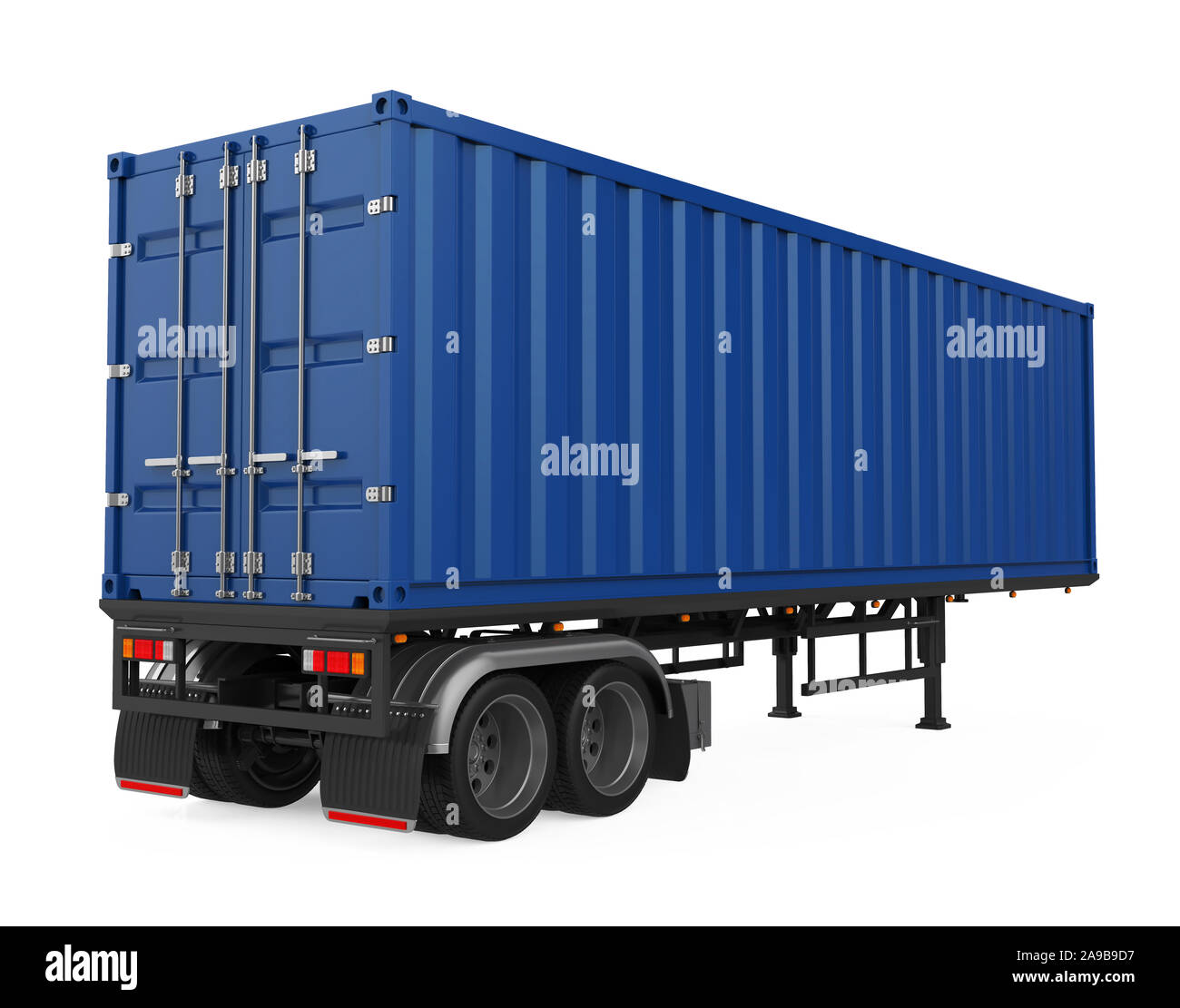 Semi-Trailer Container Isolated Stock Photo - Alamy