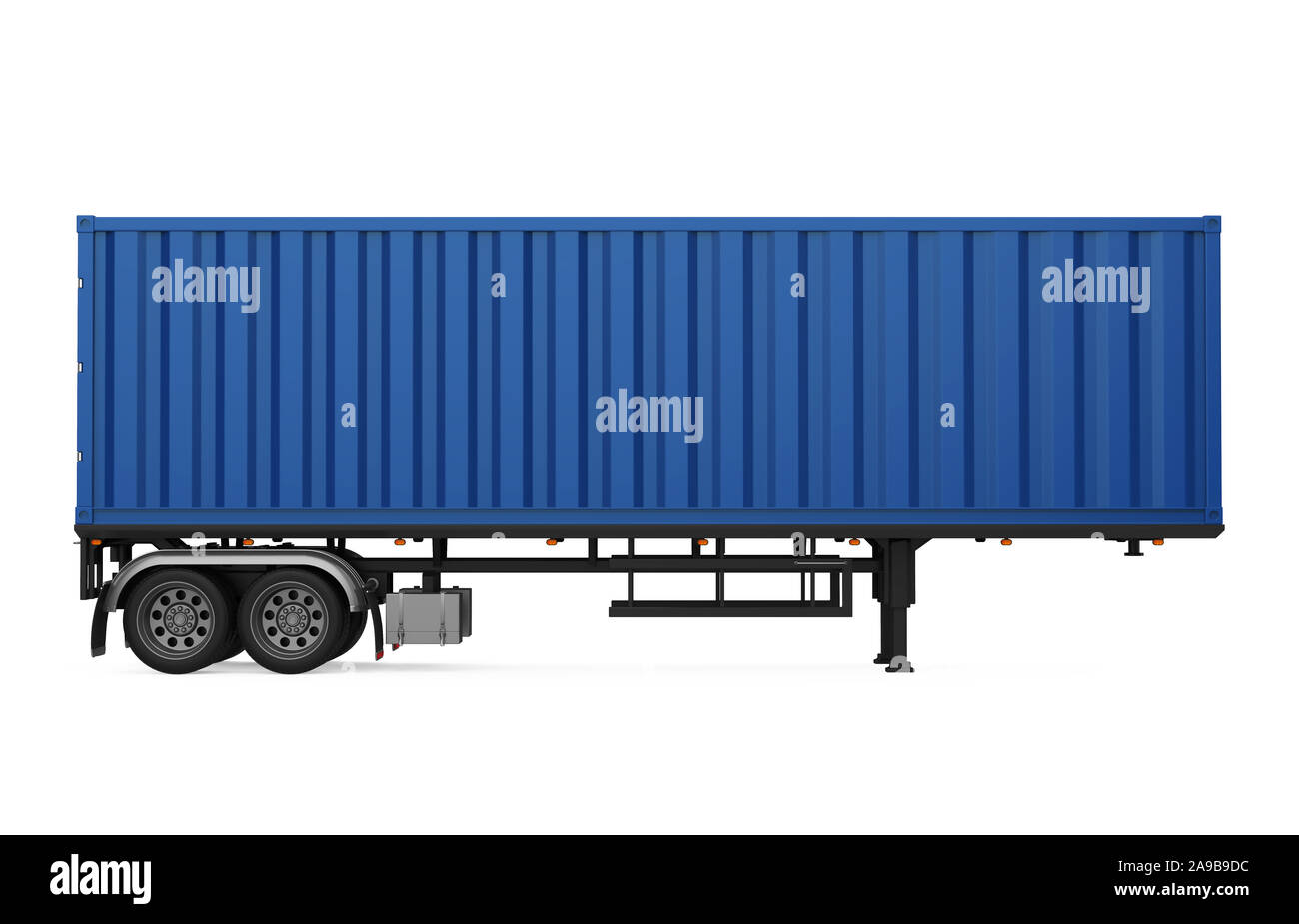 Semi-Trailer Container Isolated Stock Photo - Alamy