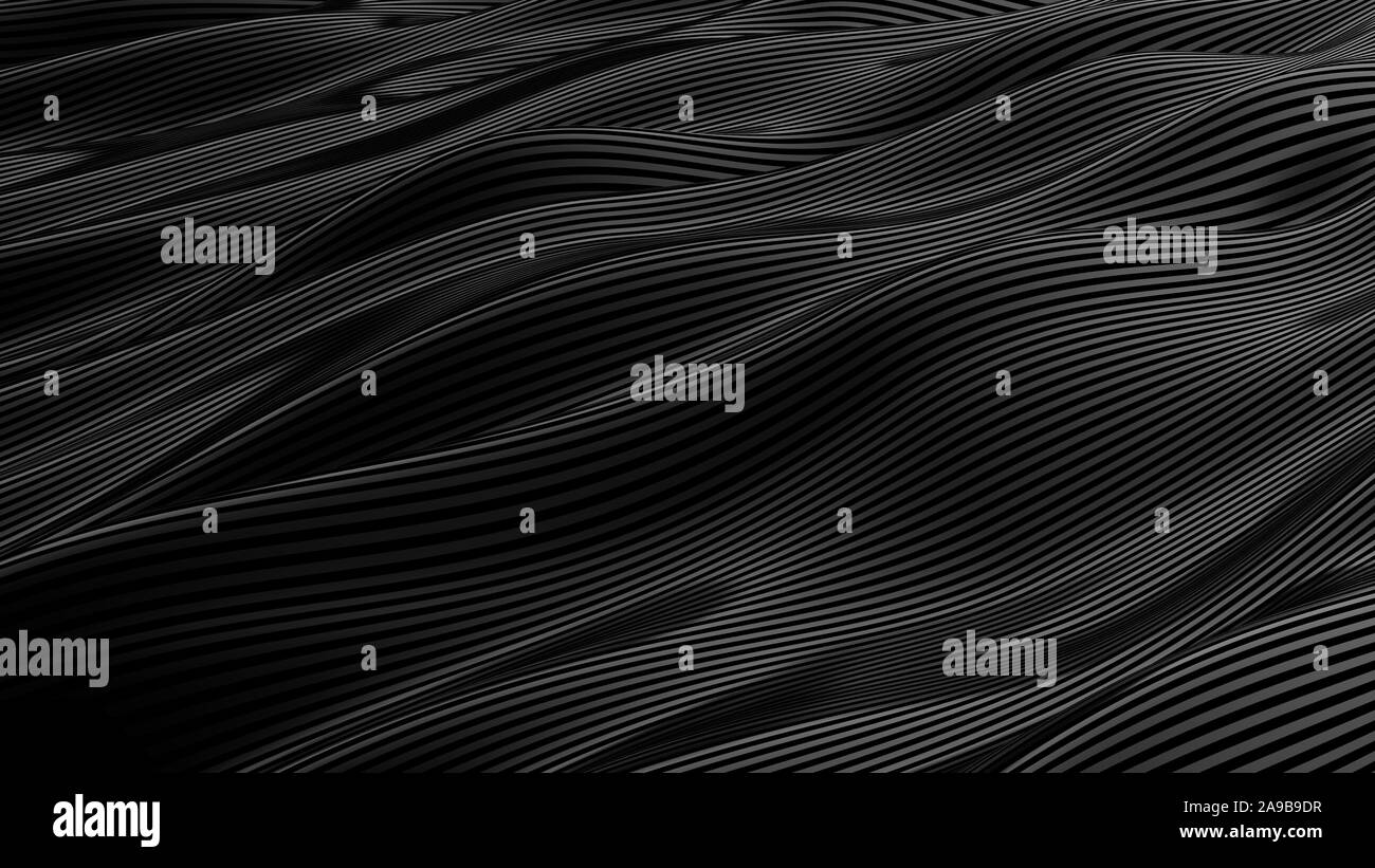 Luxury black drapery fabric background. 3d rendering 3d illustration ...