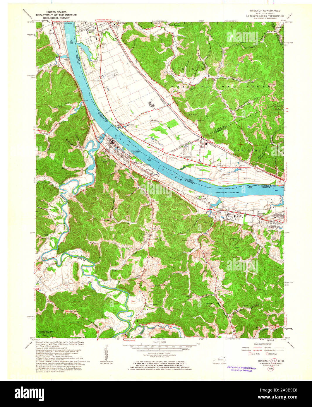 Map of greenup hi-res stock photography and images - Alamy