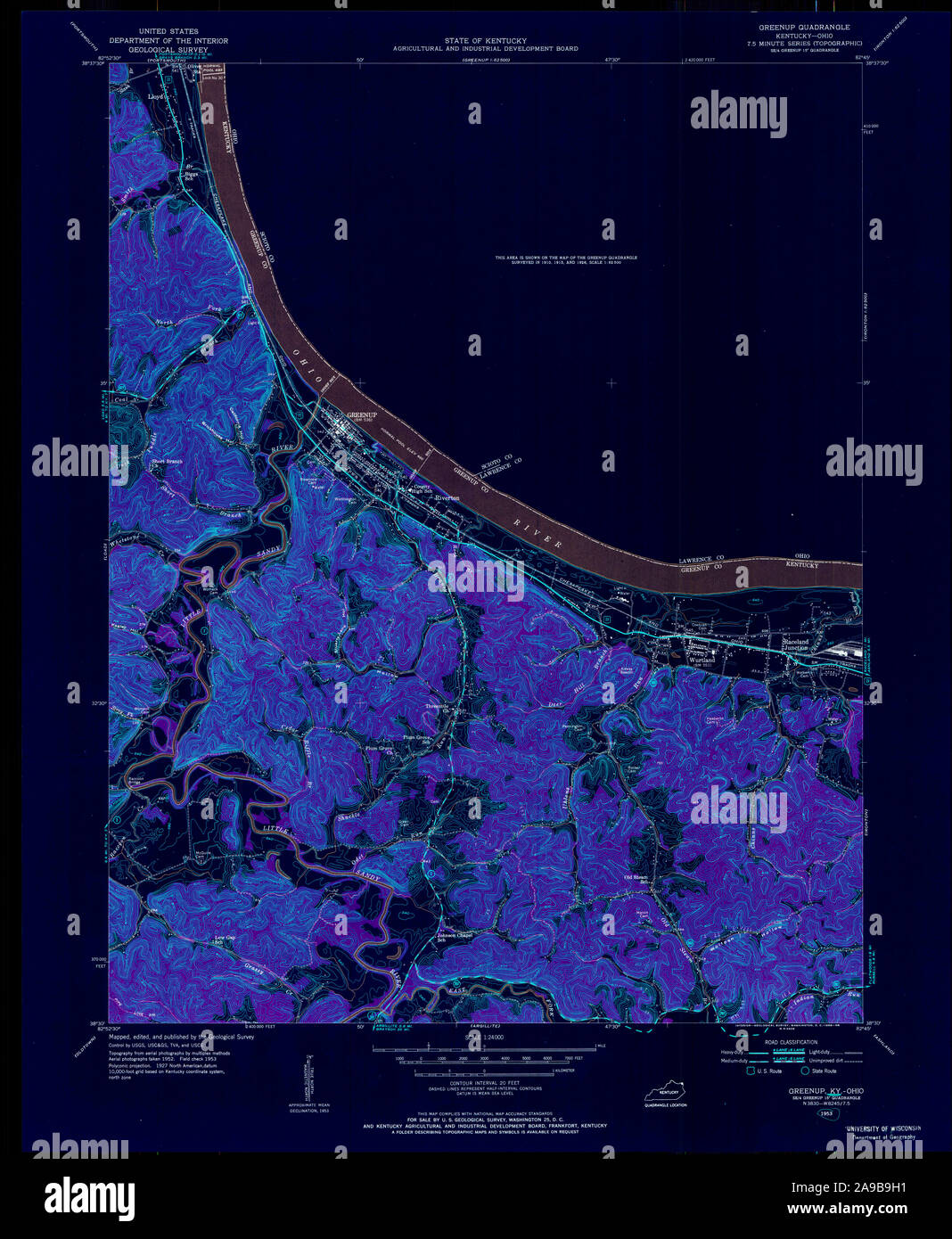 Map of greenup hi-res stock photography and images - Alamy