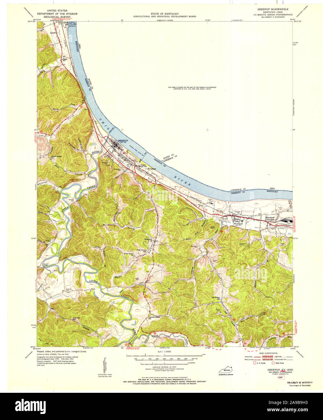 Map of greenup hi-res stock photography and images - Alamy