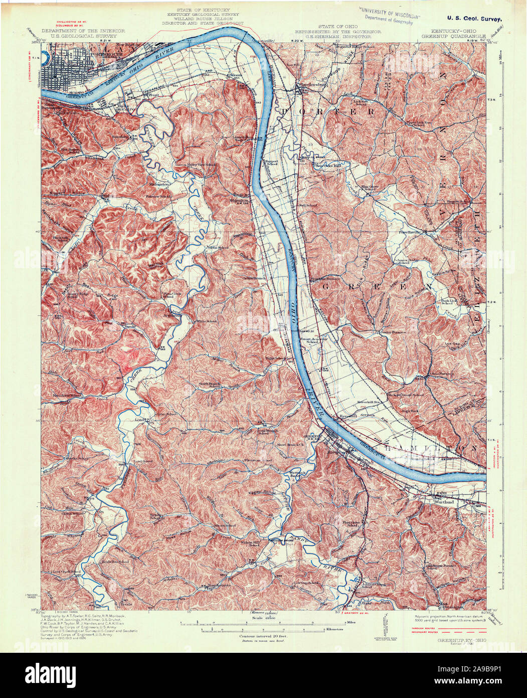 Map of greenup hi-res stock photography and images - Alamy