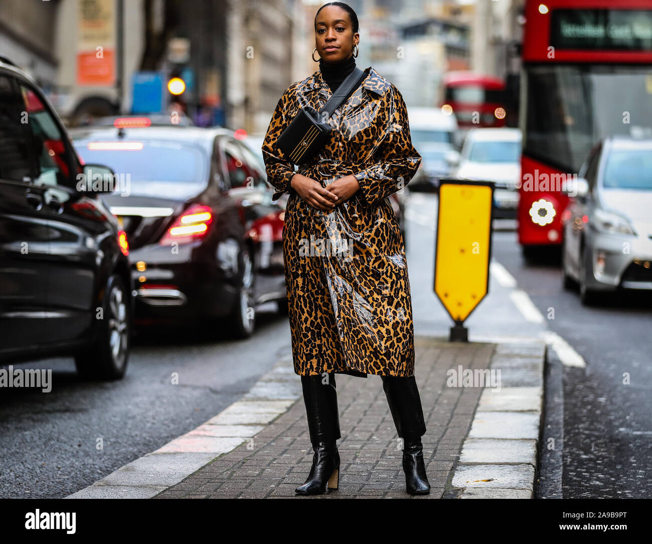 LONDON, UK- February 18 2019: Christina Rutherford on the street during ...