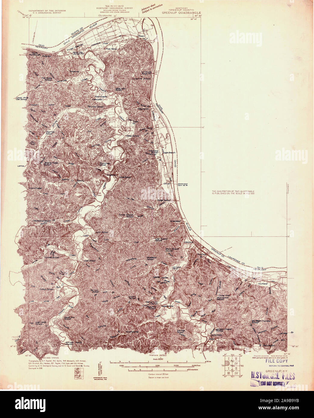 Map of greenup hi-res stock photography and images - Alamy
