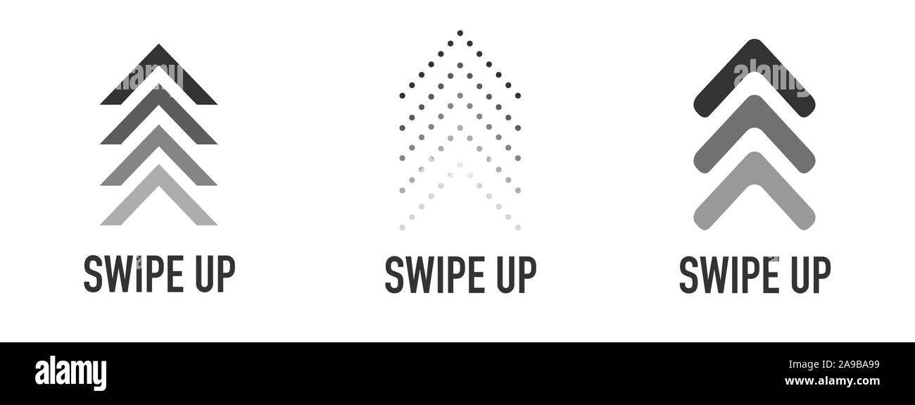 Swipe up buttons set hi-res stock photography and images - Alamy