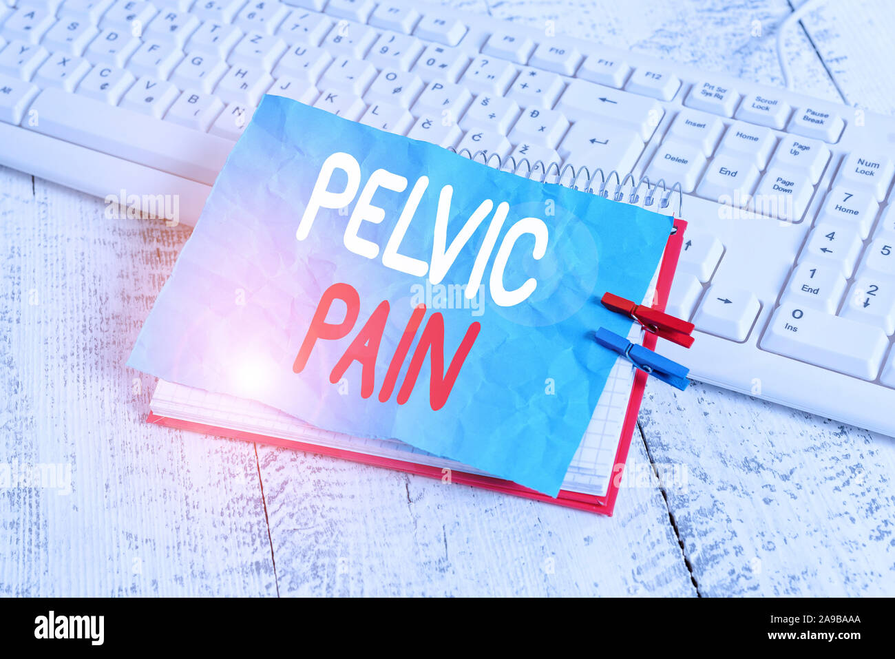 Word writing text Pelvic Pain. Business photo showcasing Pain perceived ...