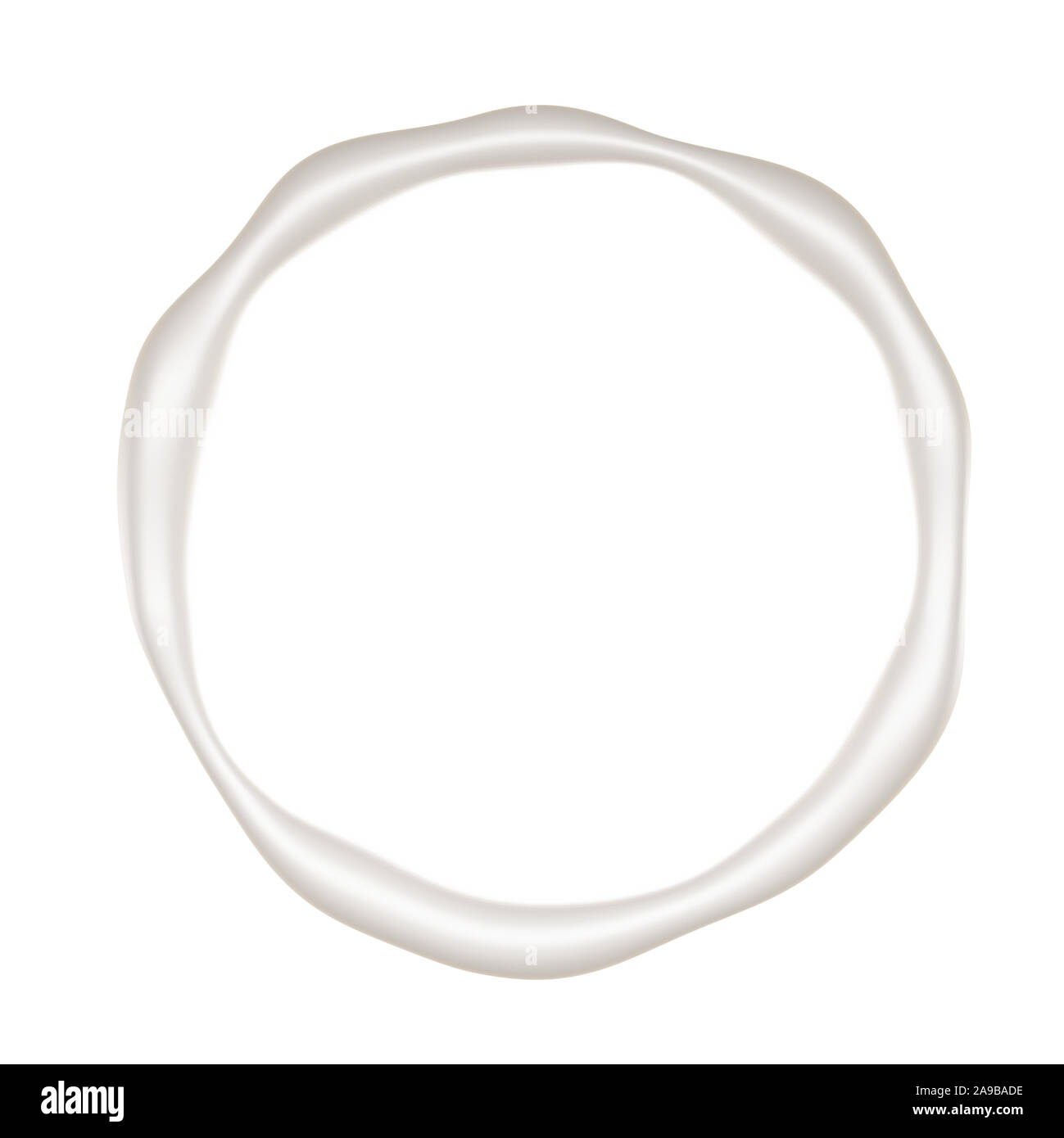 Ring milk isolated white background. 3d rendering 3d illustration Stock ...