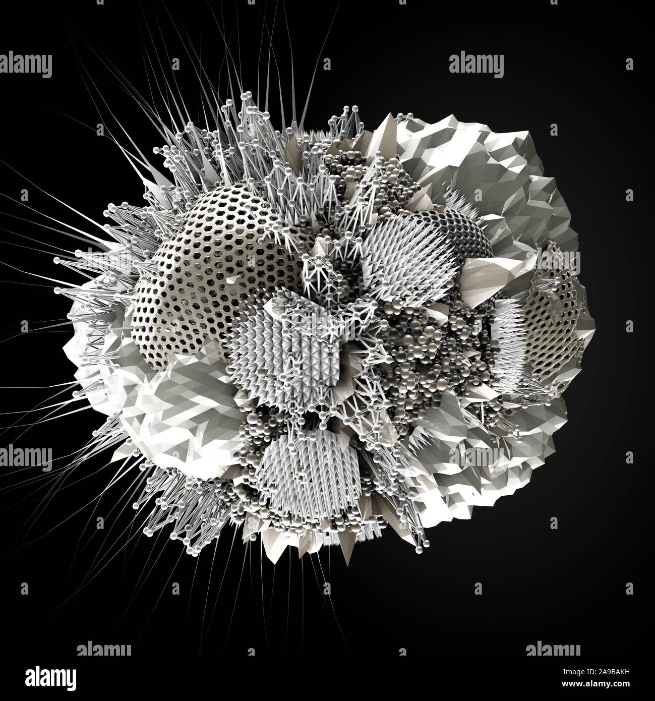 The abstract form. 3d rendering 3d illustration Stock Photo - Alamy