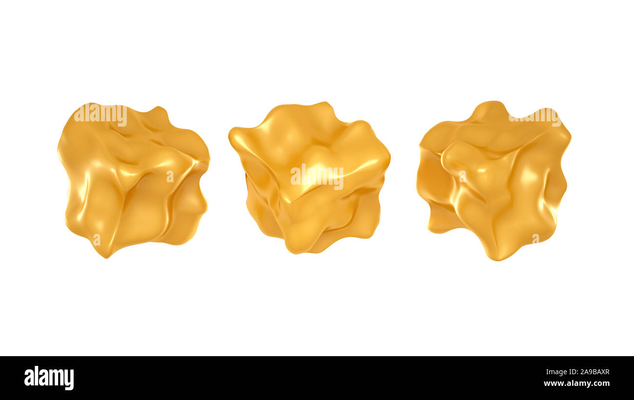 The form of caramel. 3d rendering 3d illustration Stock Photo - Alamy