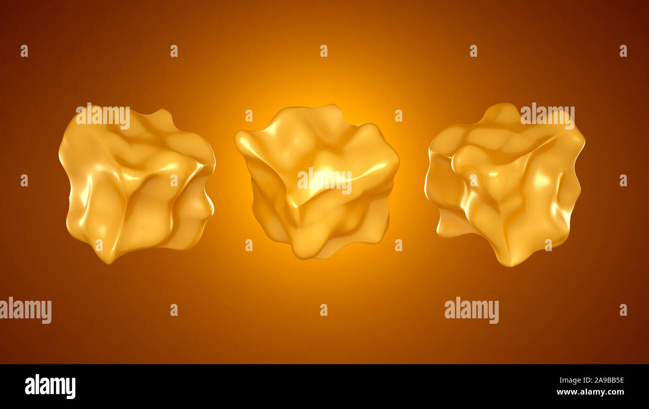 The form of caramel. 3d rendering 3d illustration Stock Photo - Alamy