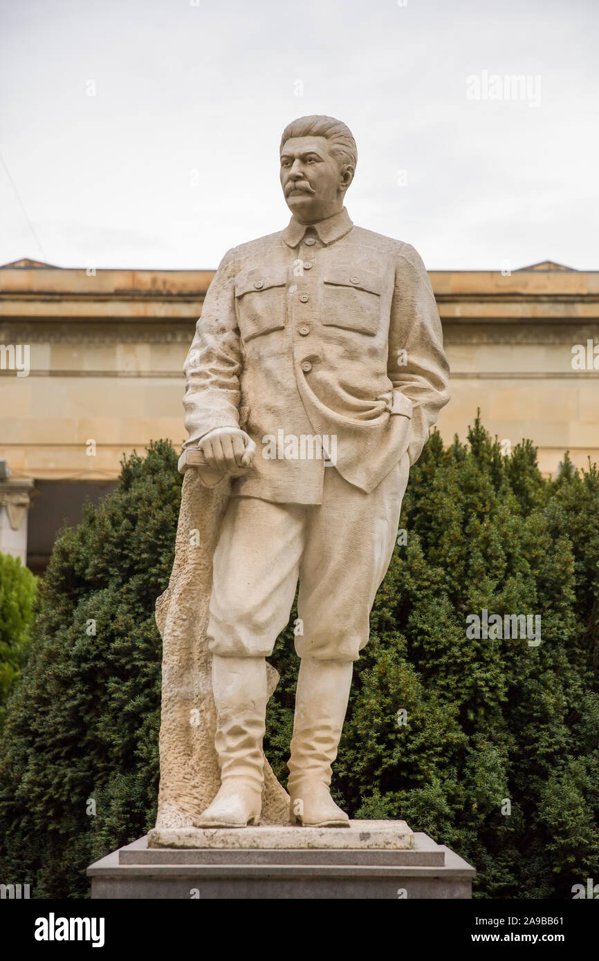 GORI, GEORGIA - MAY 2, 2019: Statue in front of Stalin museum in Gori ...
