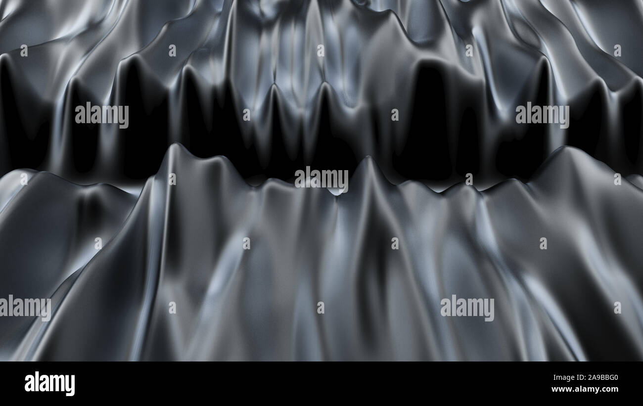 Luxury black drapery fabric background. 3d rendering 3d illustration ...
