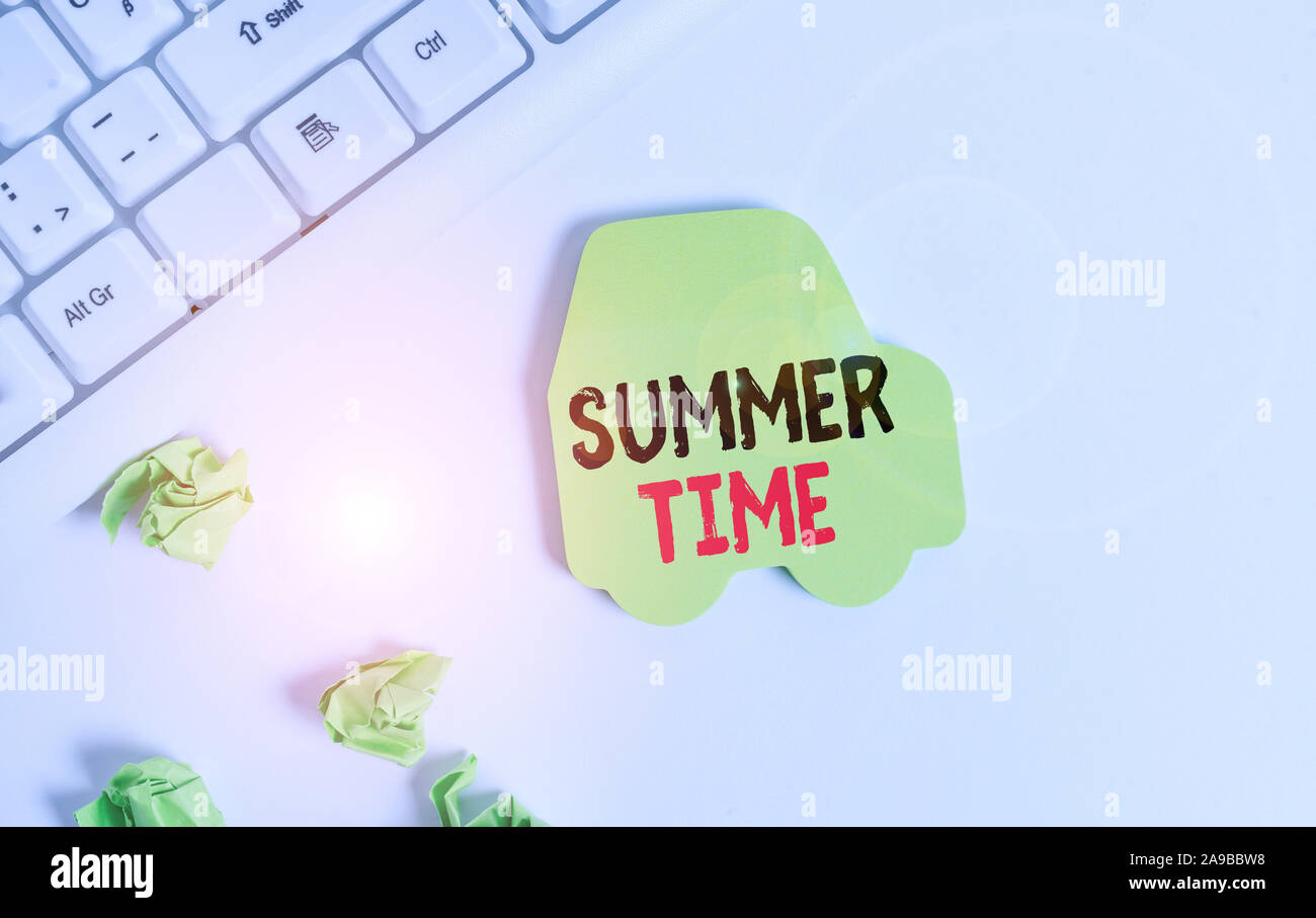 Handwriting text writing Summer Time. Conceptual photo warmest season ...