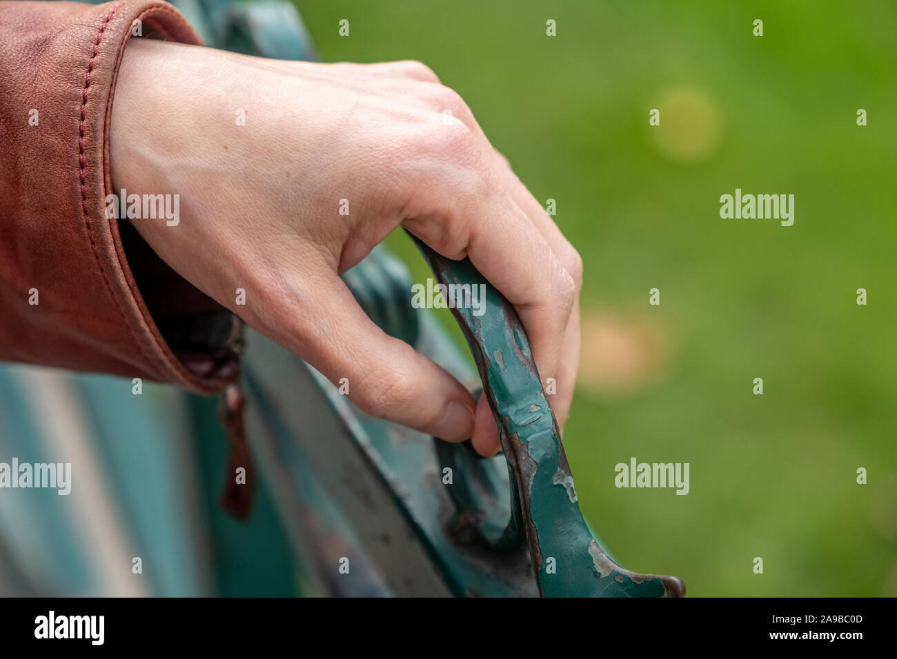 Hand Touching Metal Door High Resolution Stock Photography and Images ...