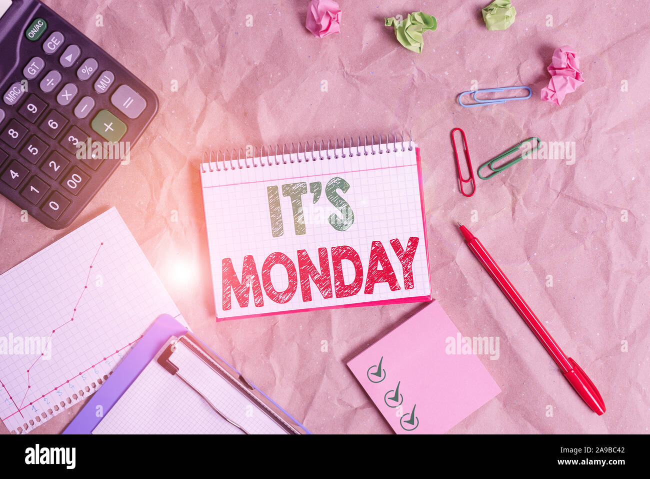 Word writing text It S Monday. Business photo showcasing welcoming the ...