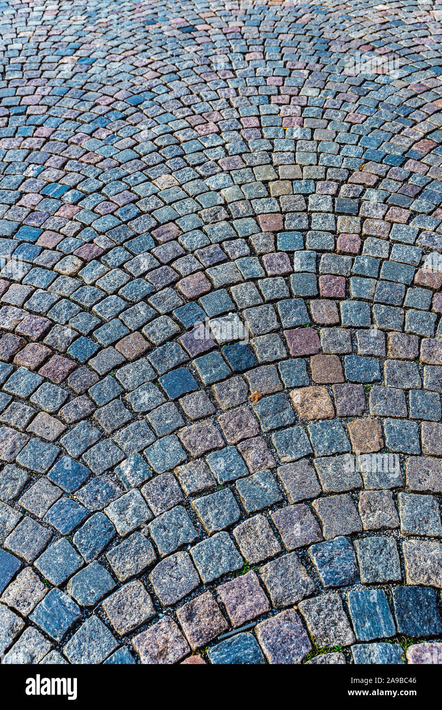 Closeup of an old stone walkway as background in Malmo, Sweden Stock ...
