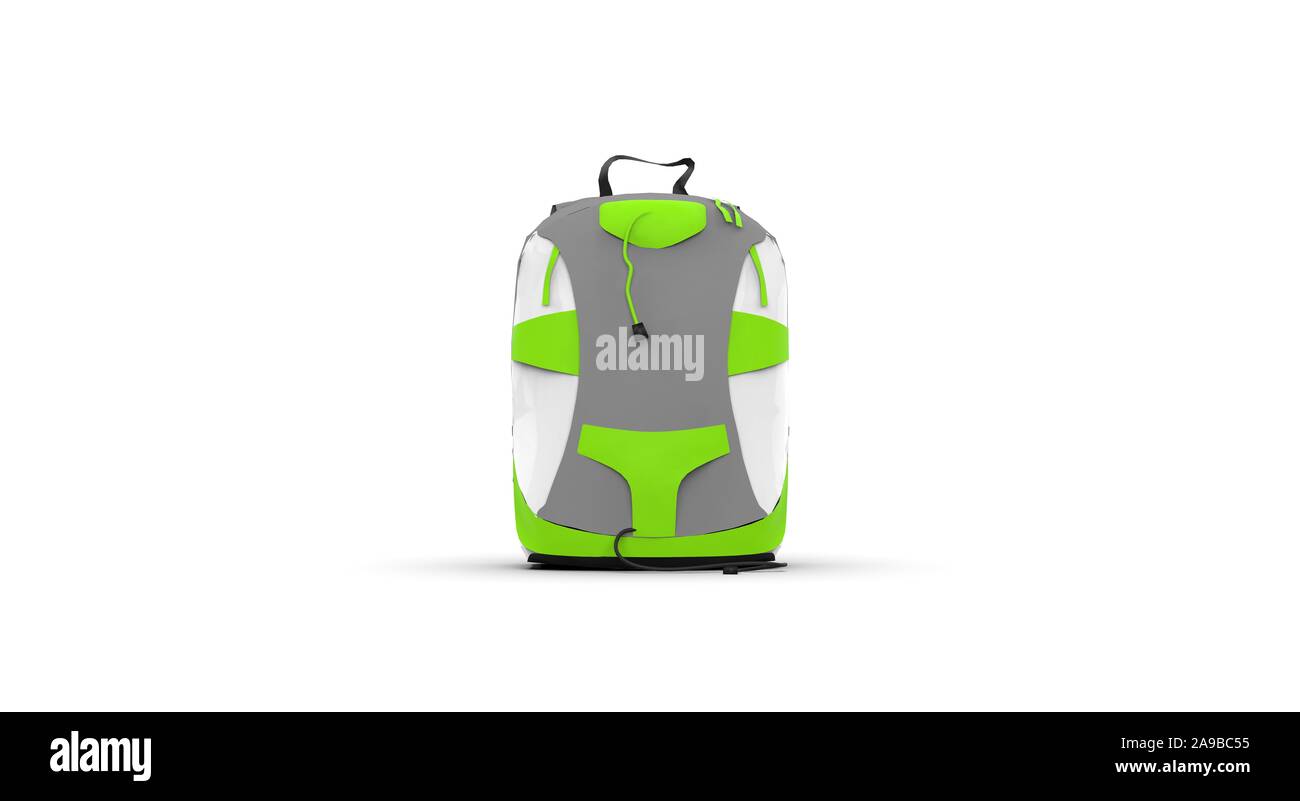 Gray Backpacks isolated on White 3D Rendering Stock Photo - Alamy