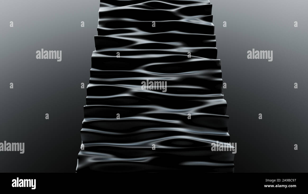 Luxury black drapery fabric background. 3d rendering 3d illustration ...