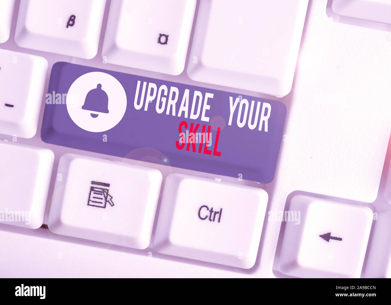 Text sign showing Upgrade Your Skill. Business photo text Expand Scope ...