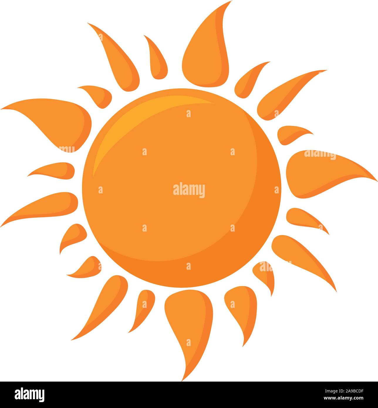 radiant sun on white background vector illustration design Stock Vector ...
