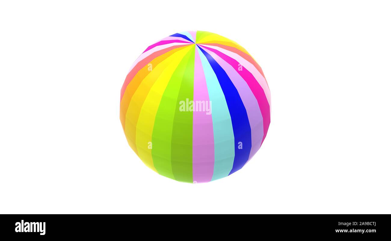 color ball isolated on white 3D Rendering Stock Photo - Alamy