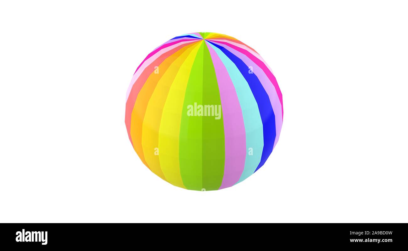 color ball isolated on white 3D Rendering Stock Photo - Alamy