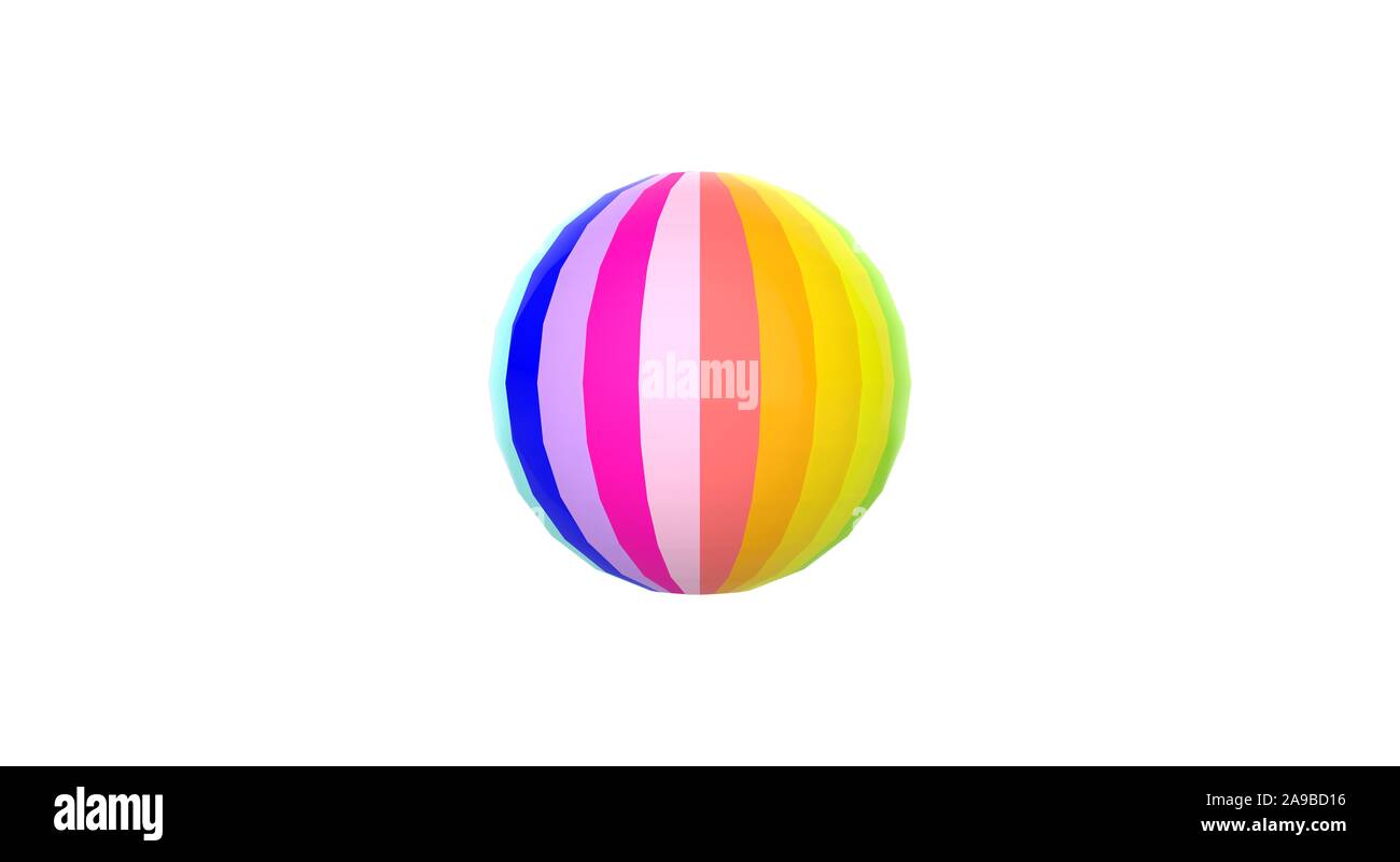 color ball isolated on white 3D Rendering Stock Photo - Alamy
