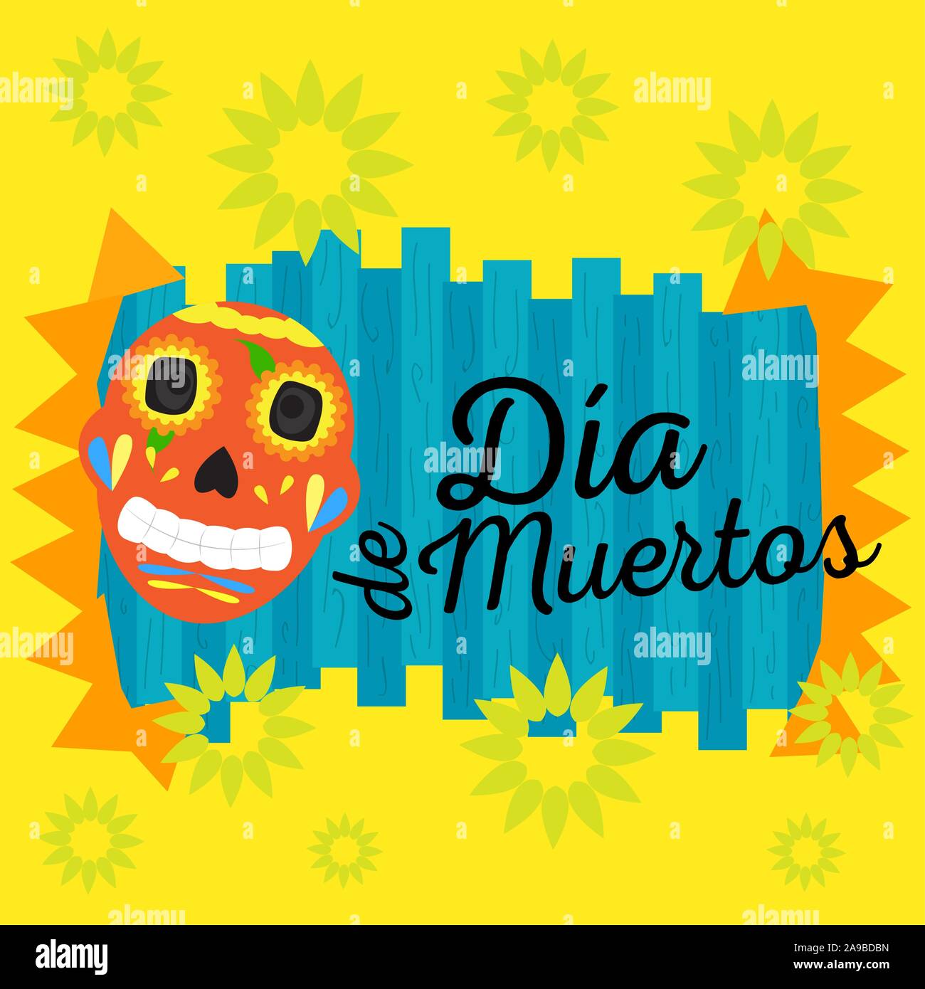 Dia de los muertos poster - Vector illustration Stock Vector Image ...