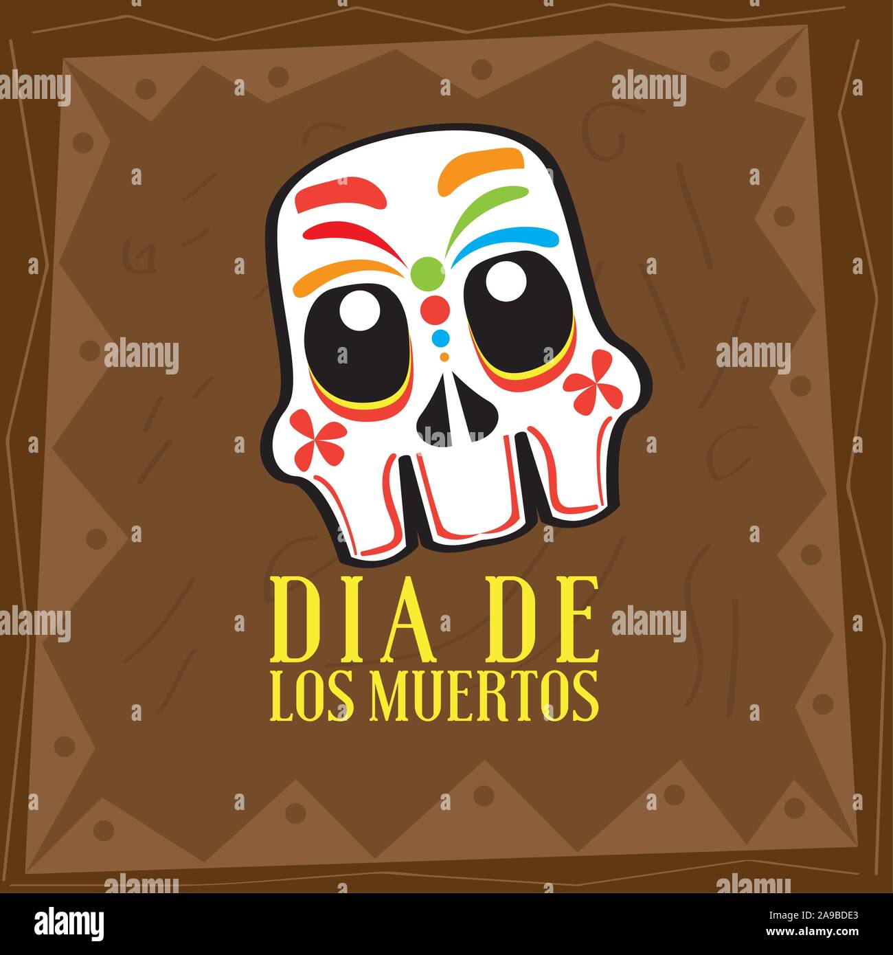 Dia de los muertos poster - Vector illustration Stock Vector Image ...