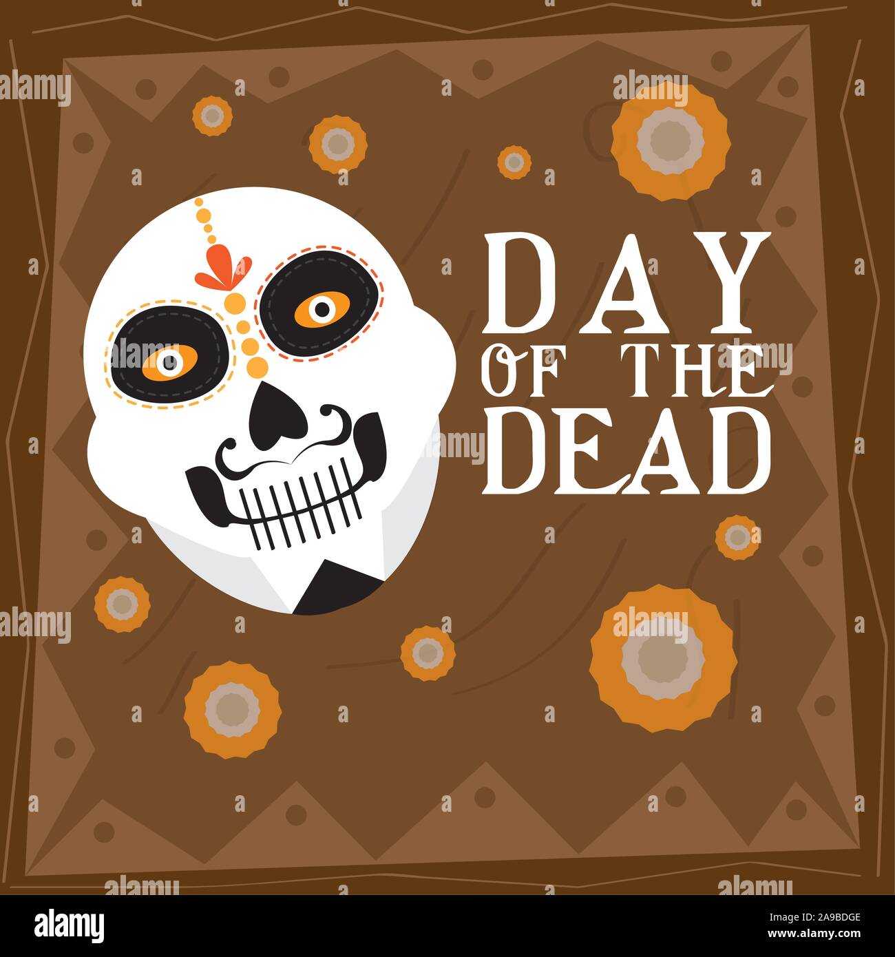 Dia de los muertos poster - Vector illustration Stock Vector Image ...