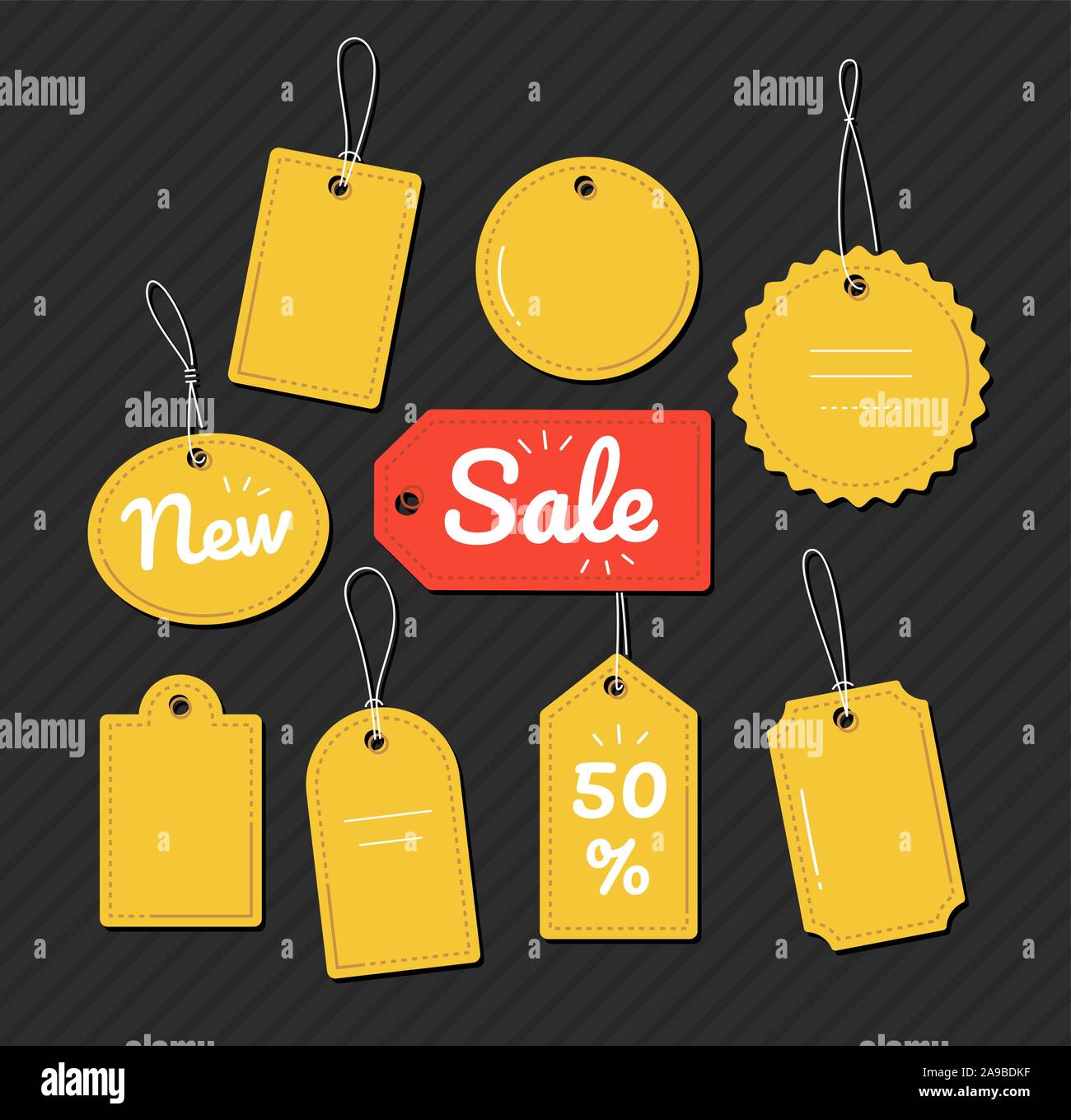 Discount tags collection - flat design style clip art Stock Vector ...