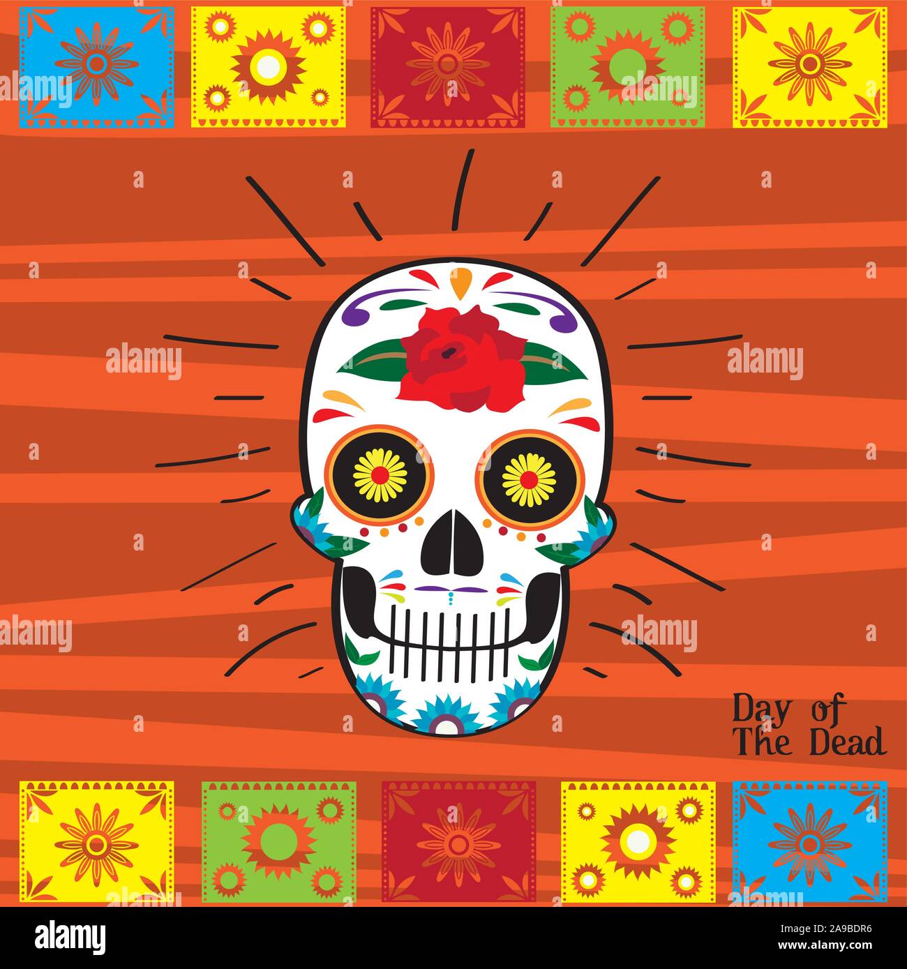 Dia de los muertos poster - Vector illustration Stock Vector Image ...