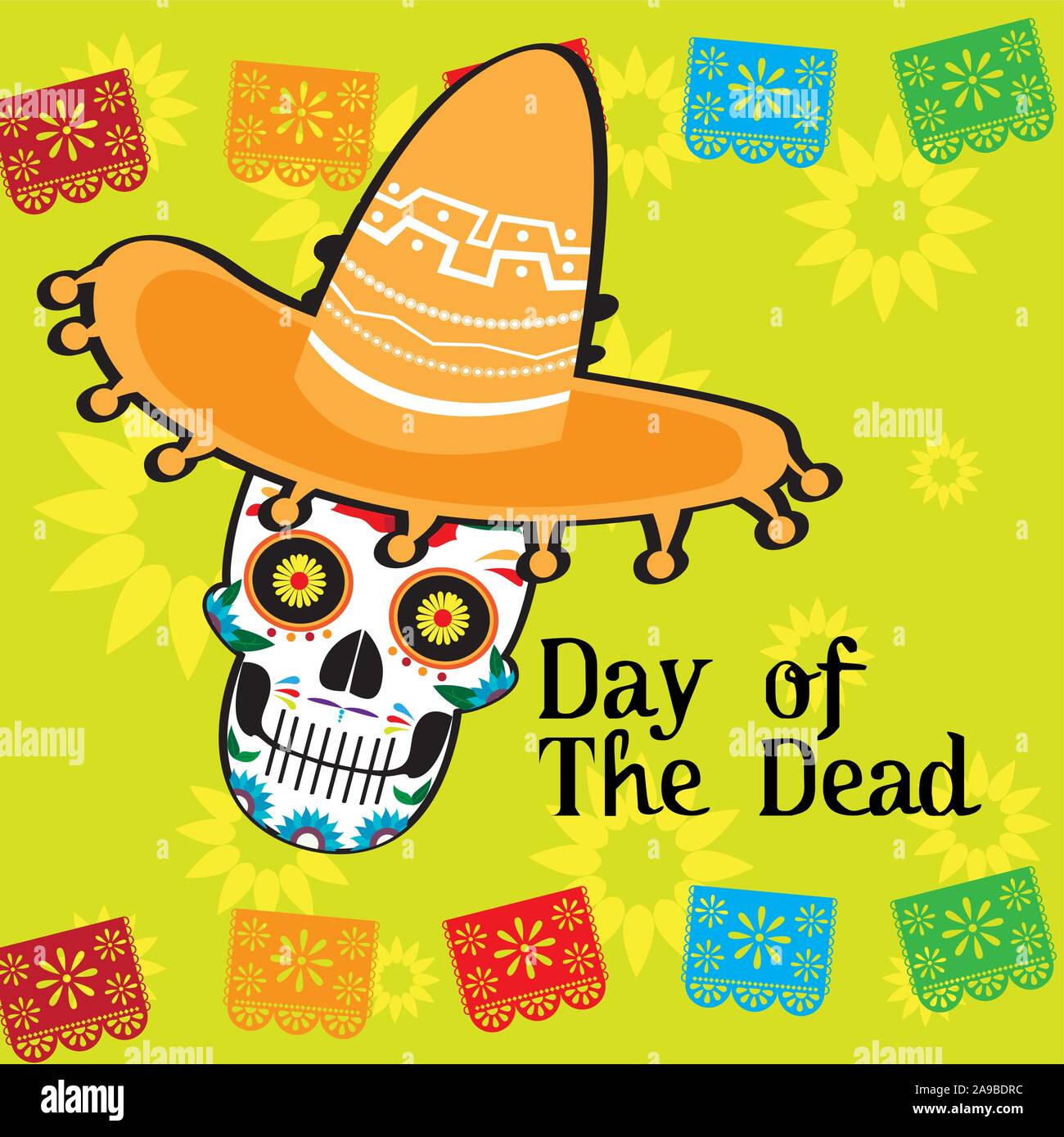 Dia de los muertos poster - Vector illustration Stock Vector Image ...