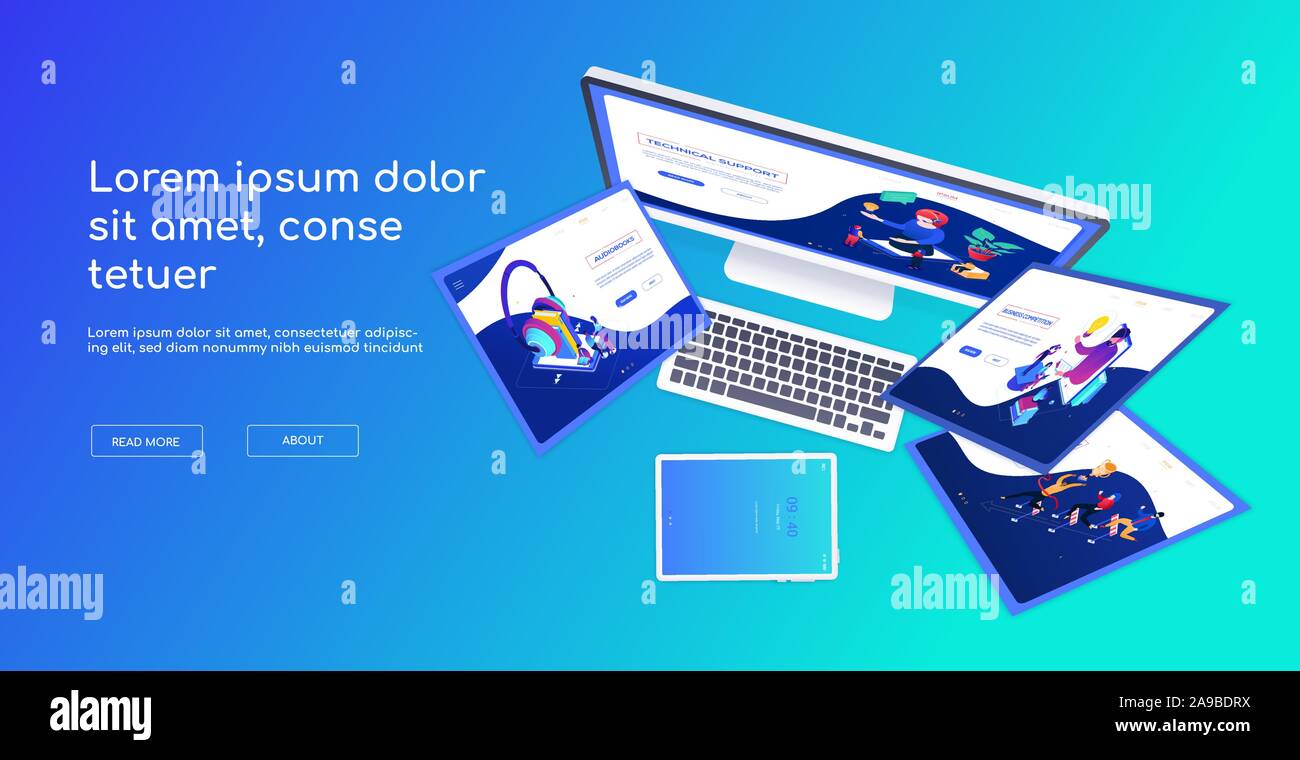 Desktop support background Stock Vector Images - Alamy