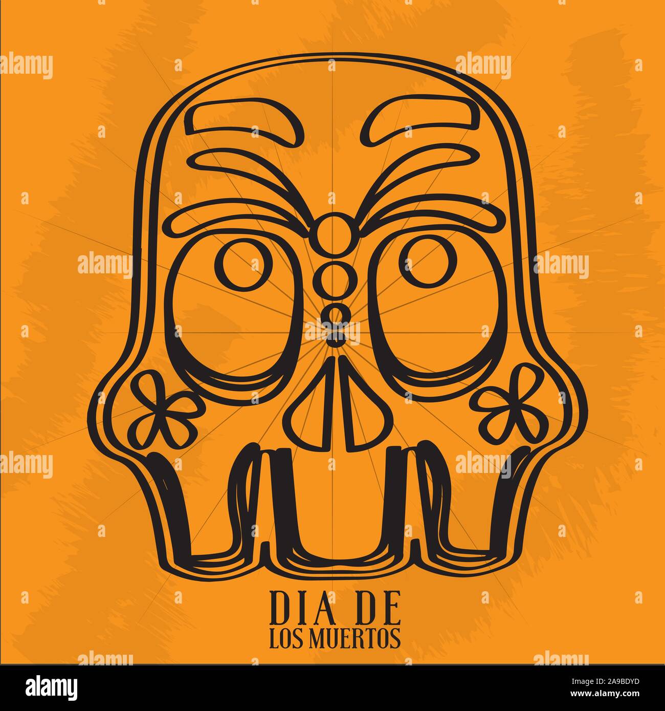 Dia de los muertos poster - Vector illustration Stock Vector Image ...