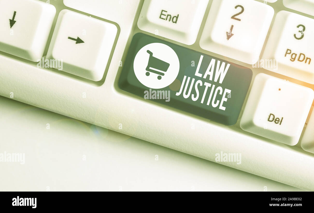 Writing note showing Law Justice. Business concept for a scheme or ...