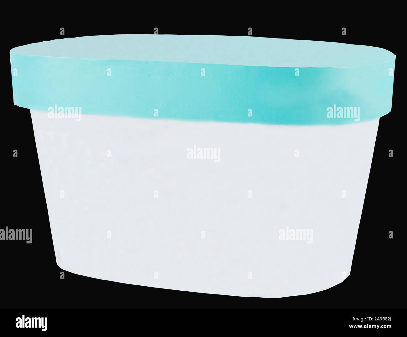Blank closed ice cream container isolated on a dark background with ...