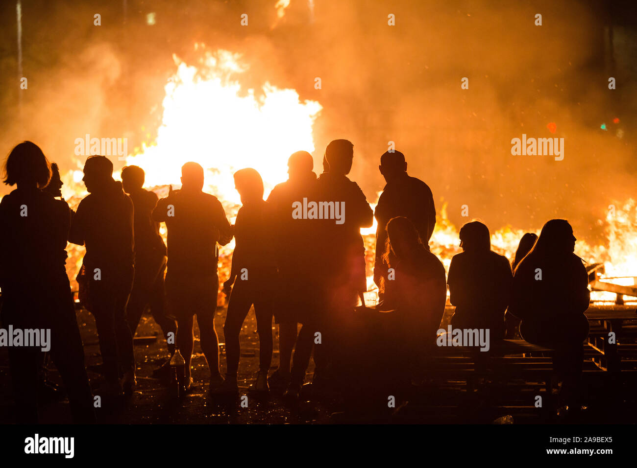 12.07.2019, Belfast, Northern Ireland, United Kingdom - Bonfire on ...