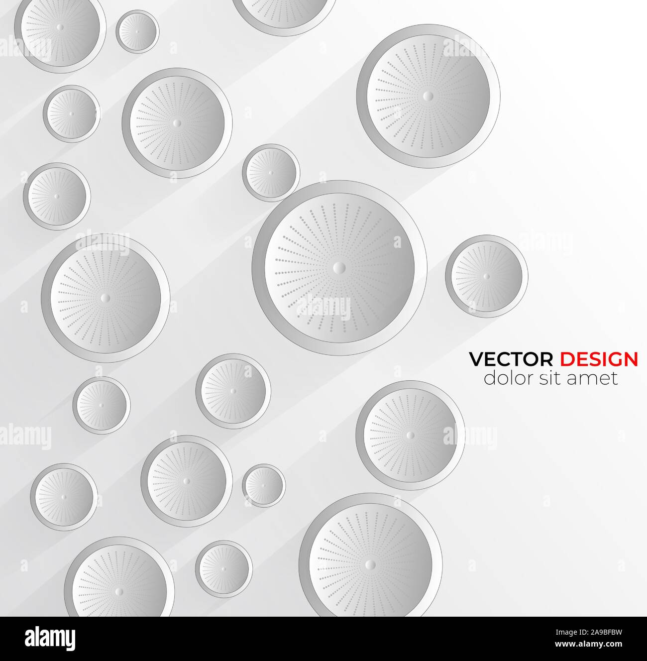 Abstract 3D white circle abstract background design. vector in eps 10 ...