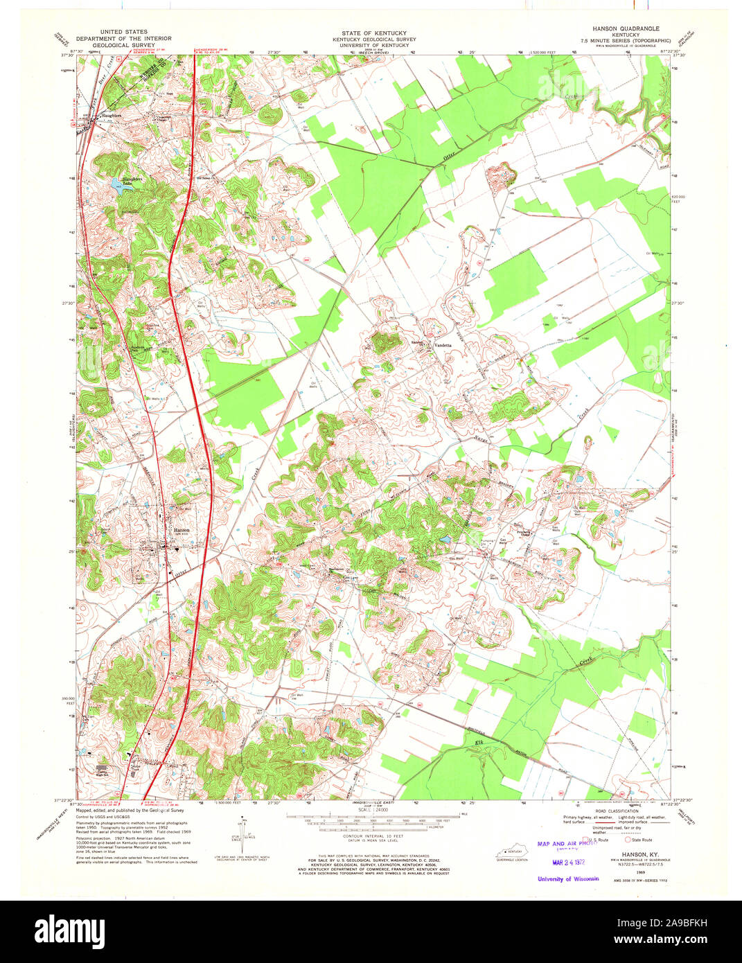 Hanson map hi-res stock photography and images - Alamy