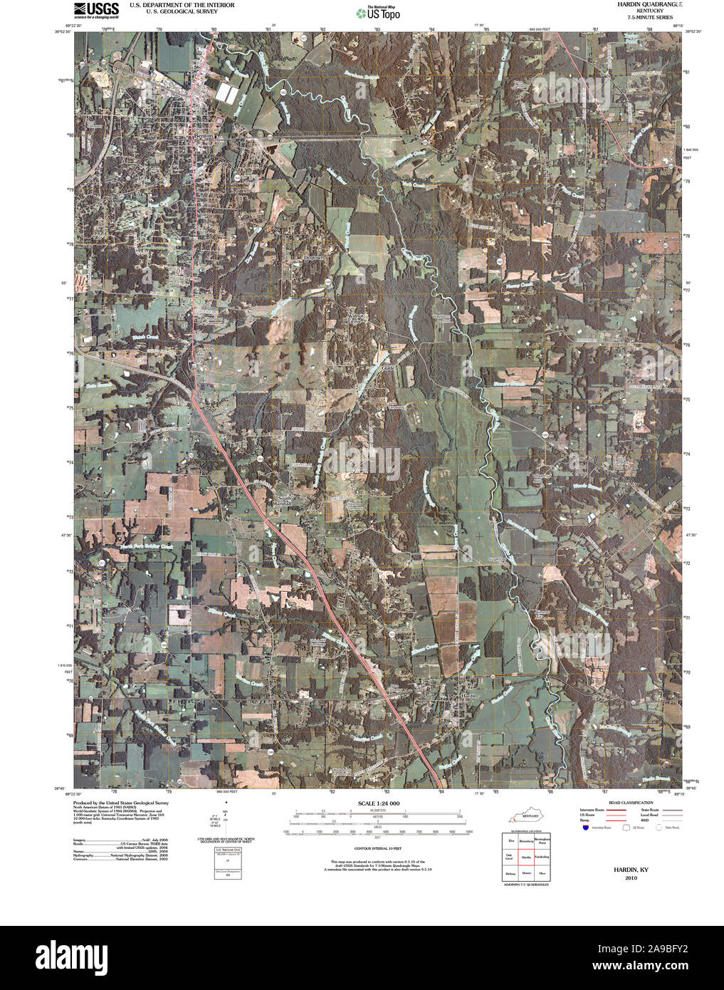 Hardin kentucky map hi-res stock photography and images - Alamy