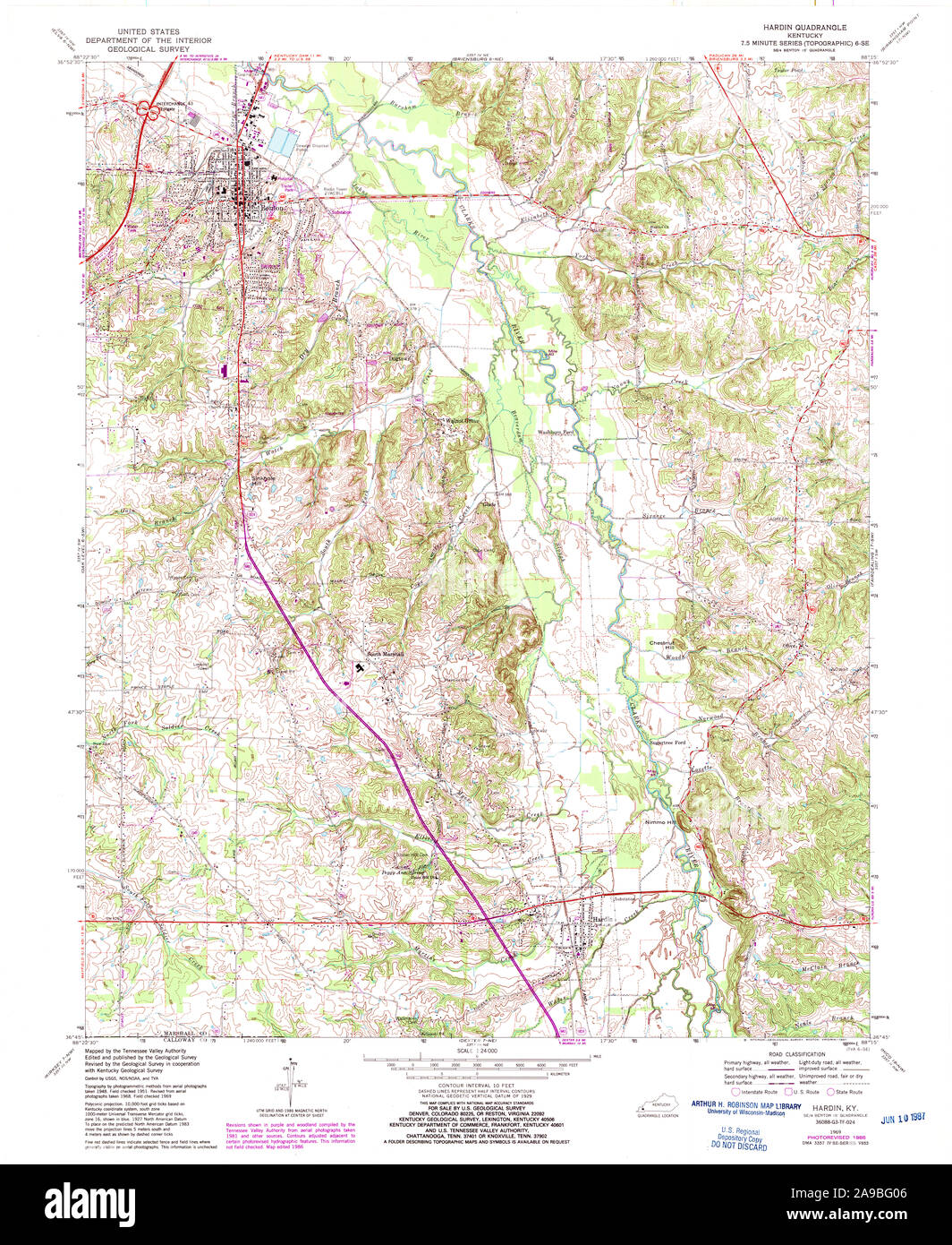 Map of hardin Cut Out Stock Images & Pictures - Alamy