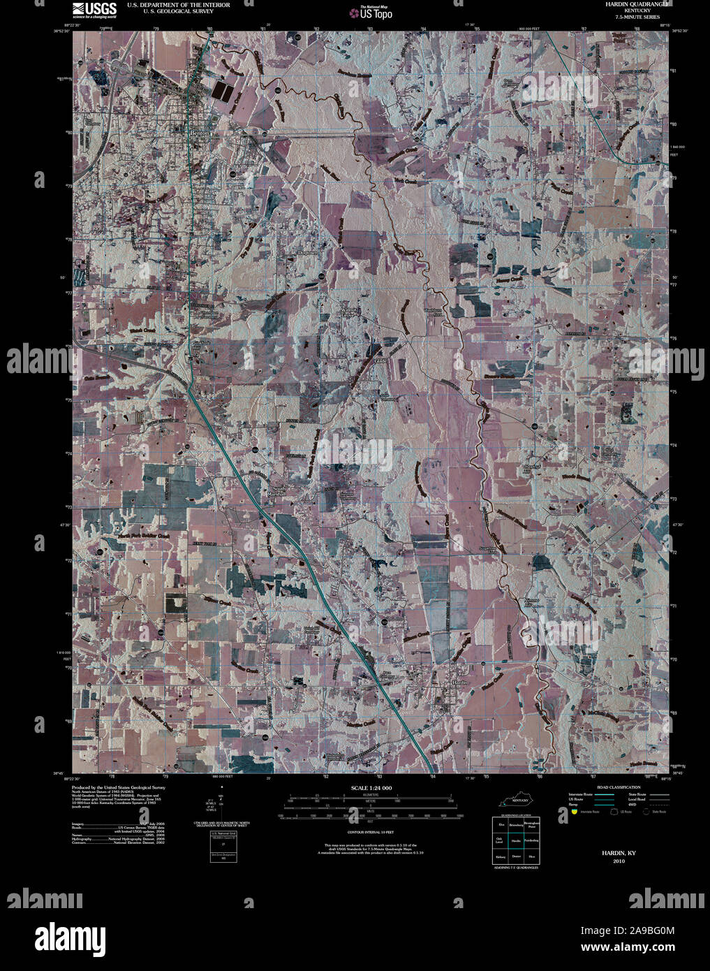 Hardin kentucky map hi-res stock photography and images - Alamy