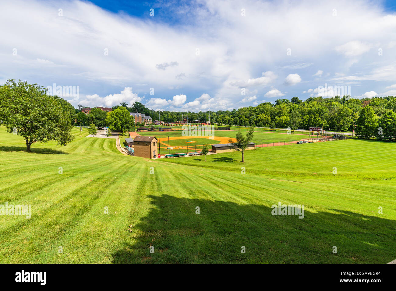 An overview of Bellarmine Universities sports field, including the ...